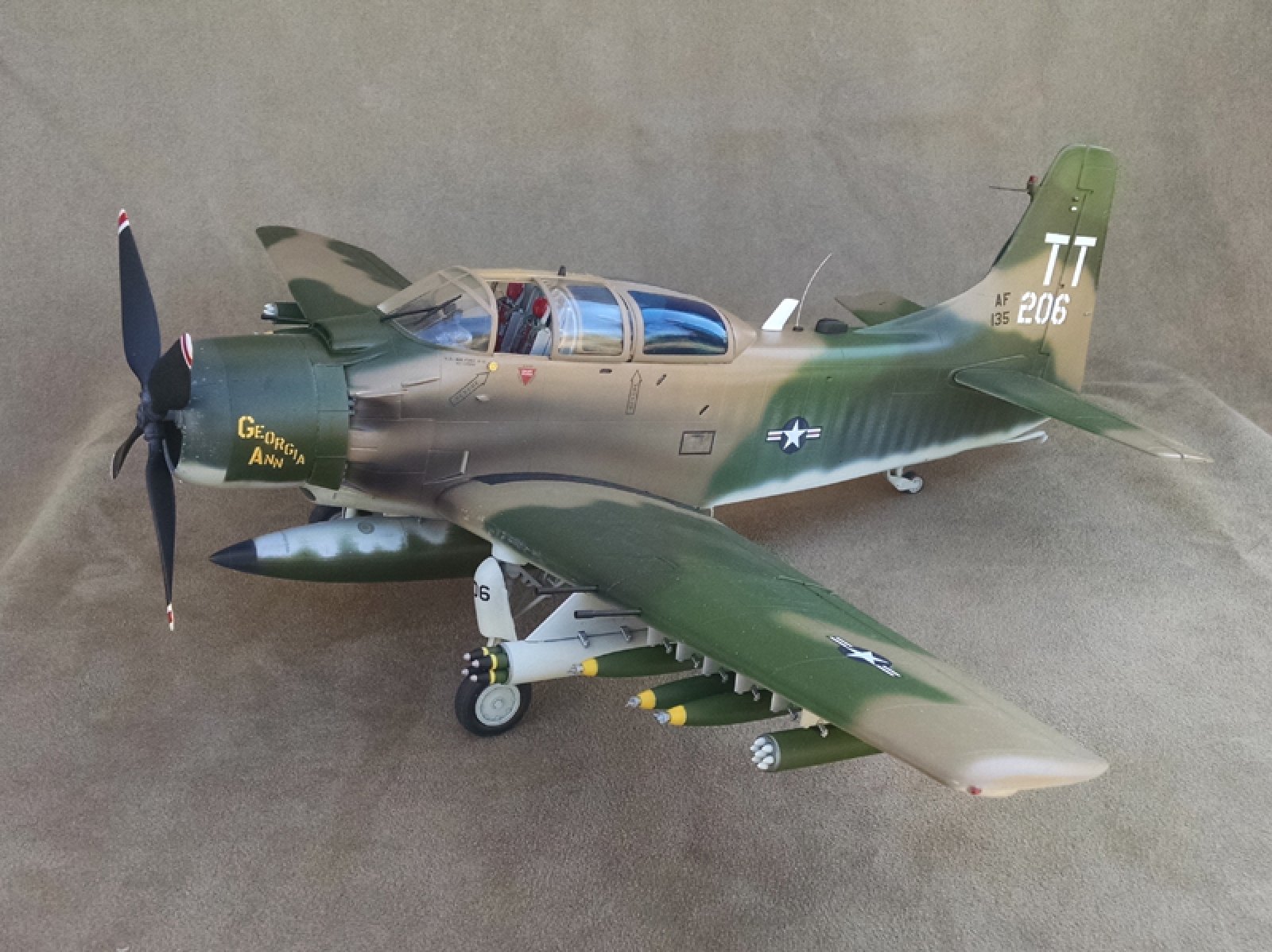 Douglas A 1E Skyraider Conversion In 1 32 Scale Fisher Model Pattern